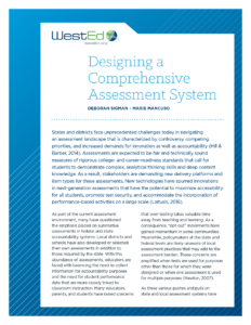 Designing a Comprehensive Assessment System – WestEd