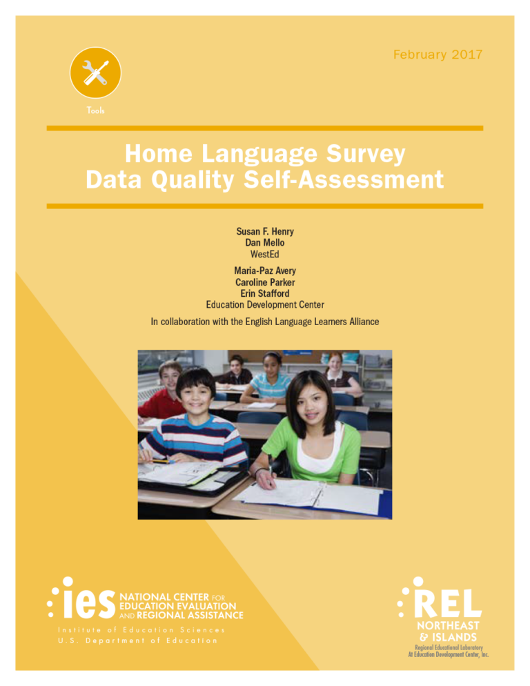 Home Language Survey Data Quality Self-Assessment – WestEd