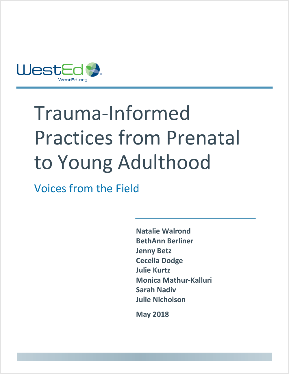 Developmentally Informed Trauma Practices in Early Childhood – WestEd