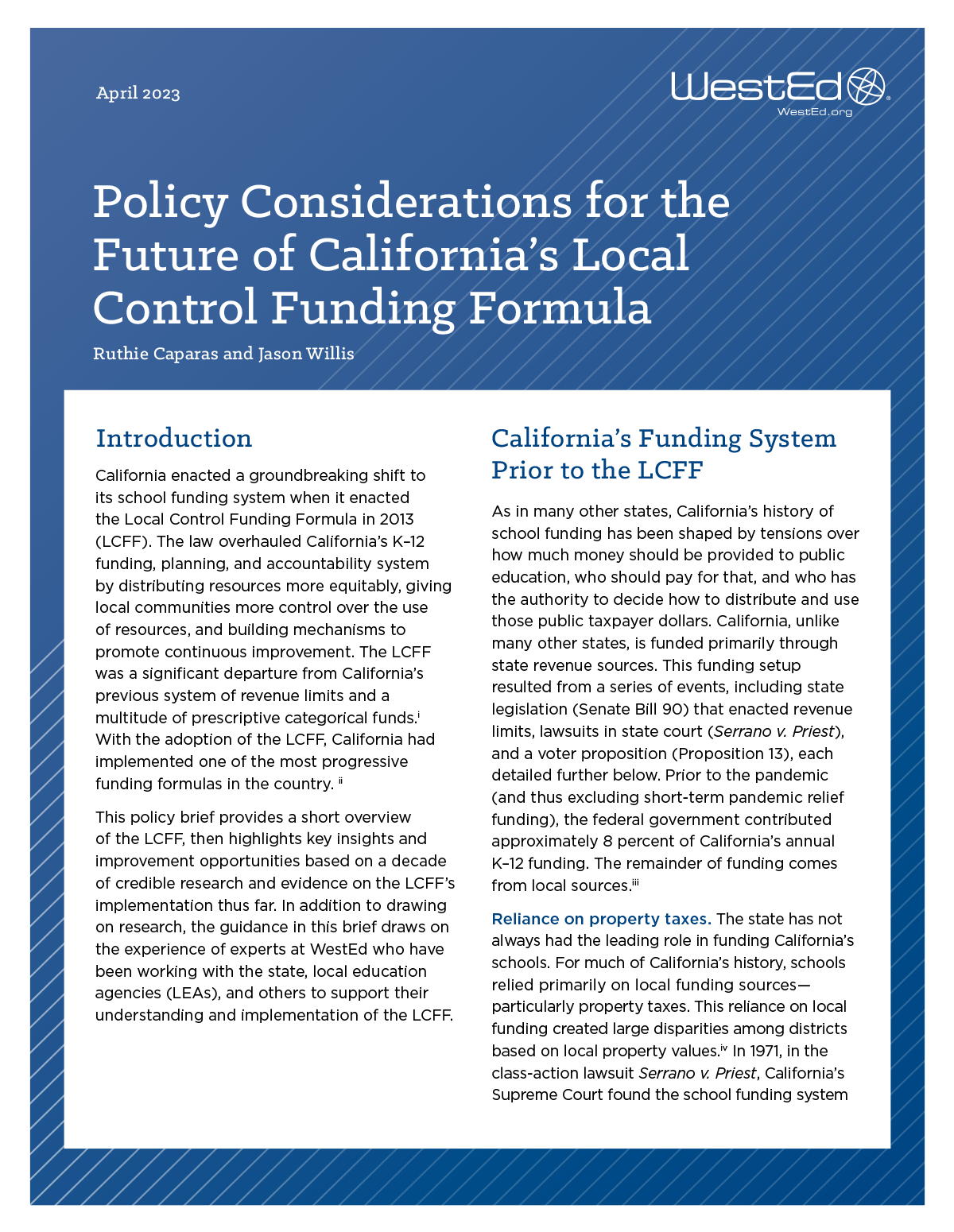 Policy Considerations for the Future of California’s Local Control ...