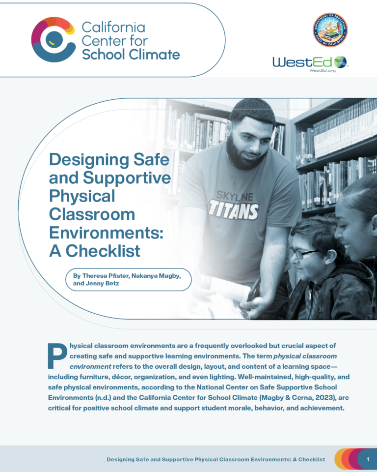 Designing Safe and Supportive Physical Classroom Environments: A ... Designing Safe and Supportive Physical Classroom Environments: A ...