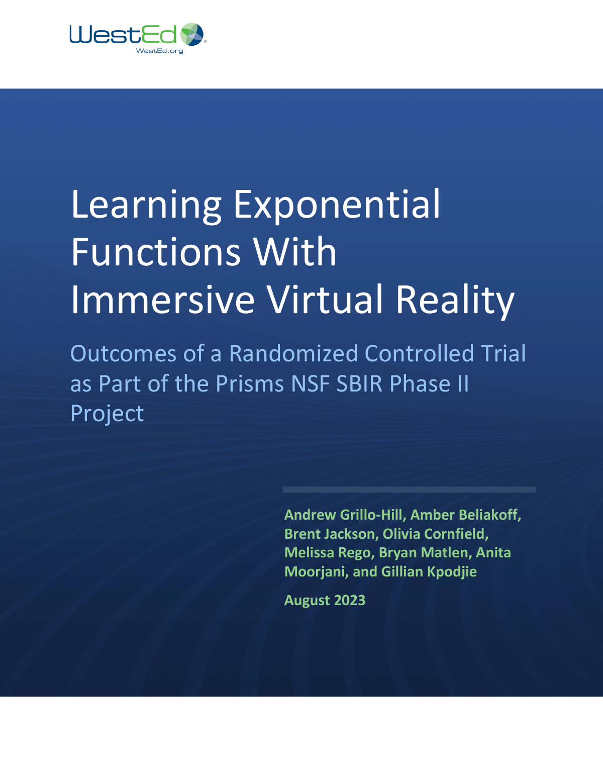 Learning Exponential Functions With Immersive Virtual Reality: Outcomes of a Randomized ...