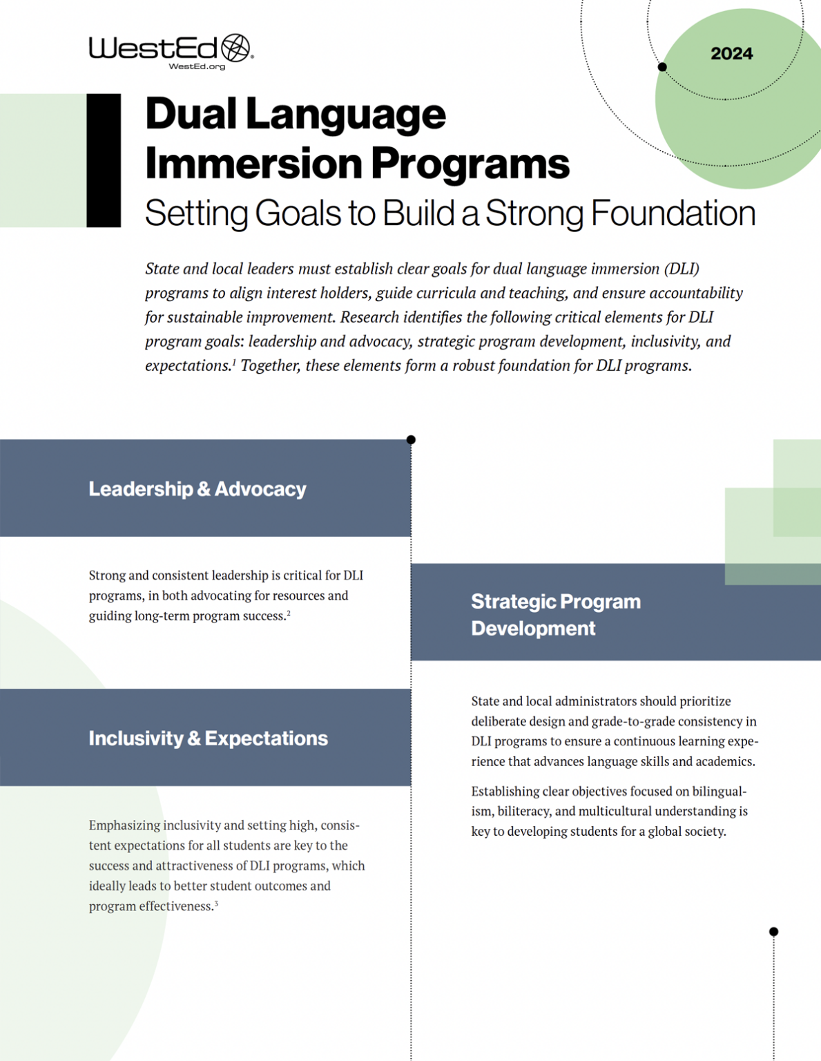 Dual Language Immersion Programs: Setting Goals to Build a Strong ...