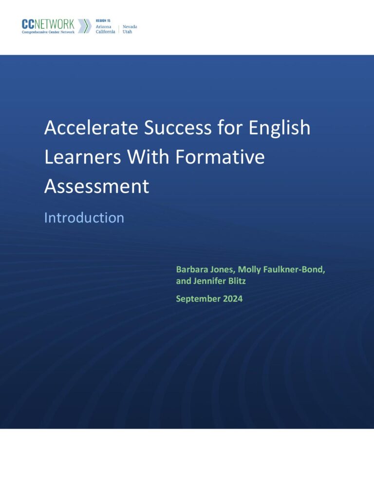 Accelerate Success for English Learners With Formative Assessment ...